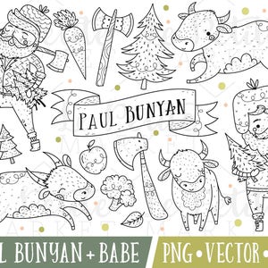 Paul Bunyan Clip Art - Etsy