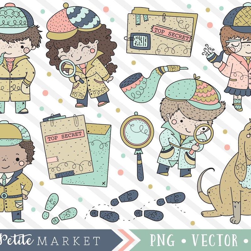 Detective Clip Art - Etsy