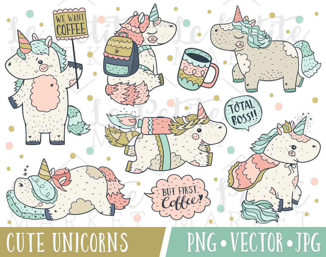 Cute Unicorn Clipart, Cute Unicorn Clip Art, Girl Unicorns Clipart ...