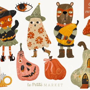 Rustic Fall Clipart Illustrations, Hand Drawn Autumn Pumpkin Clip Art ...