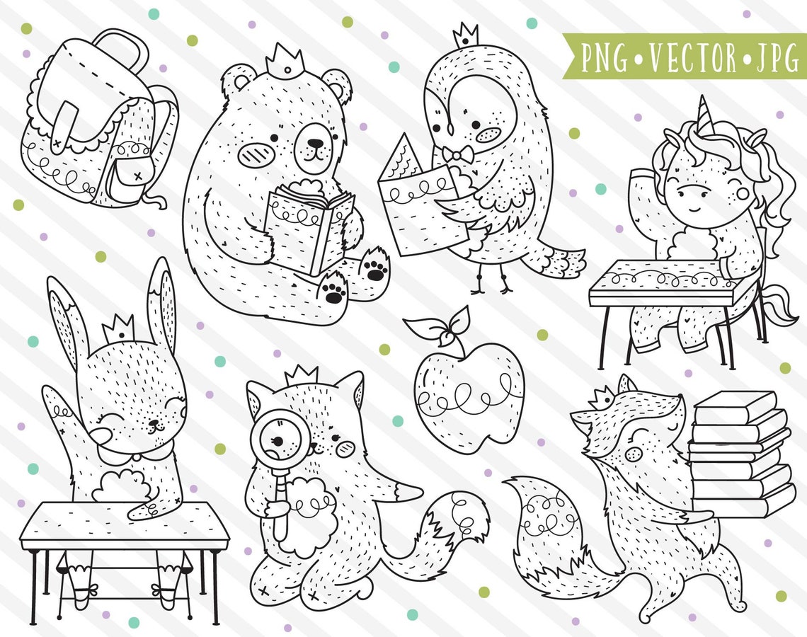 School Animal Clipart Classroom Animals Clip Art Images | Etsy