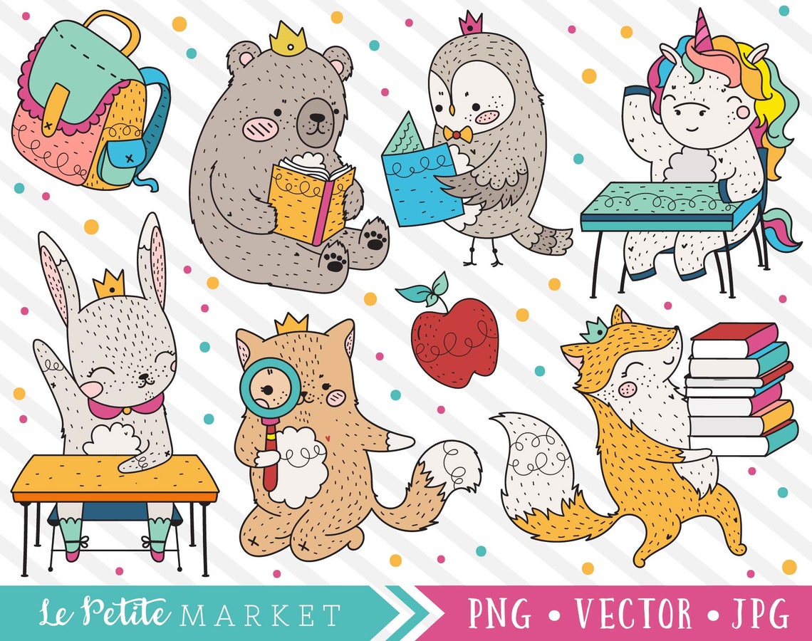 School Animal Clipart Classroom Animals Clip Art Images | Etsy