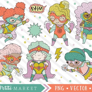 Superhero Girls Clip Art, Super Hero Clipart, Clipart for Teachers ...