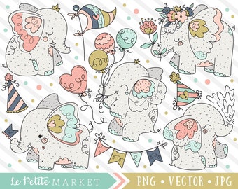 Nursery Clipart Baby Elephant Clip Art Balloon Elephants - Etsy Canada