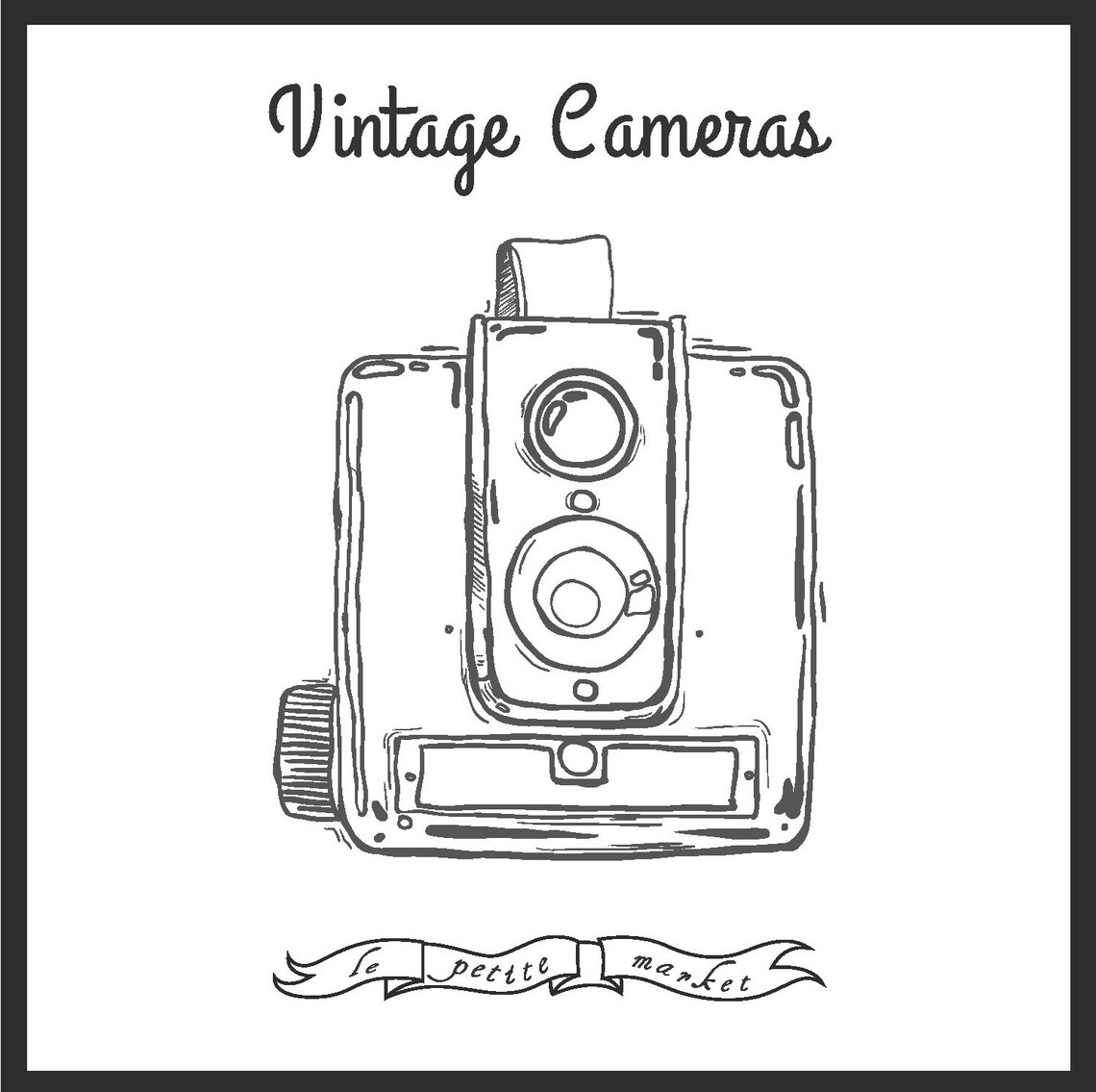 Cute Hand Drawn Camera Clip Art Vintage Illustration Camera - Etsy