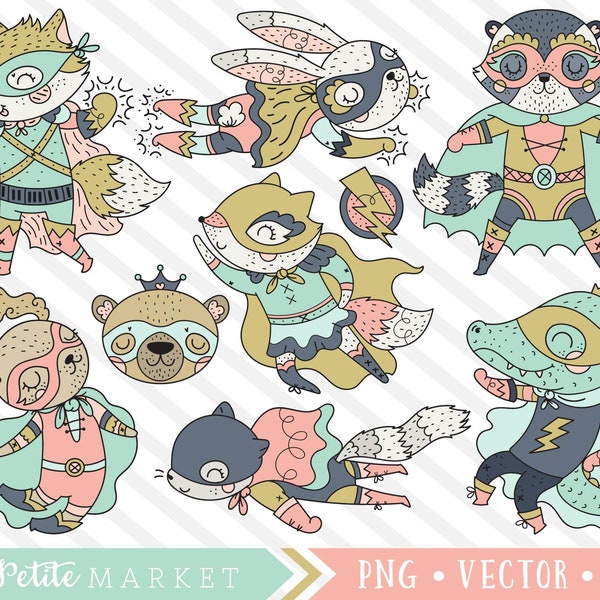 Super Hero Clip Art - Etsy