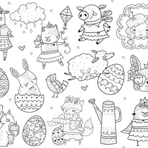 Easter Clipart Bundle Digital Instant Download, Easter Bunny Clip Art ...