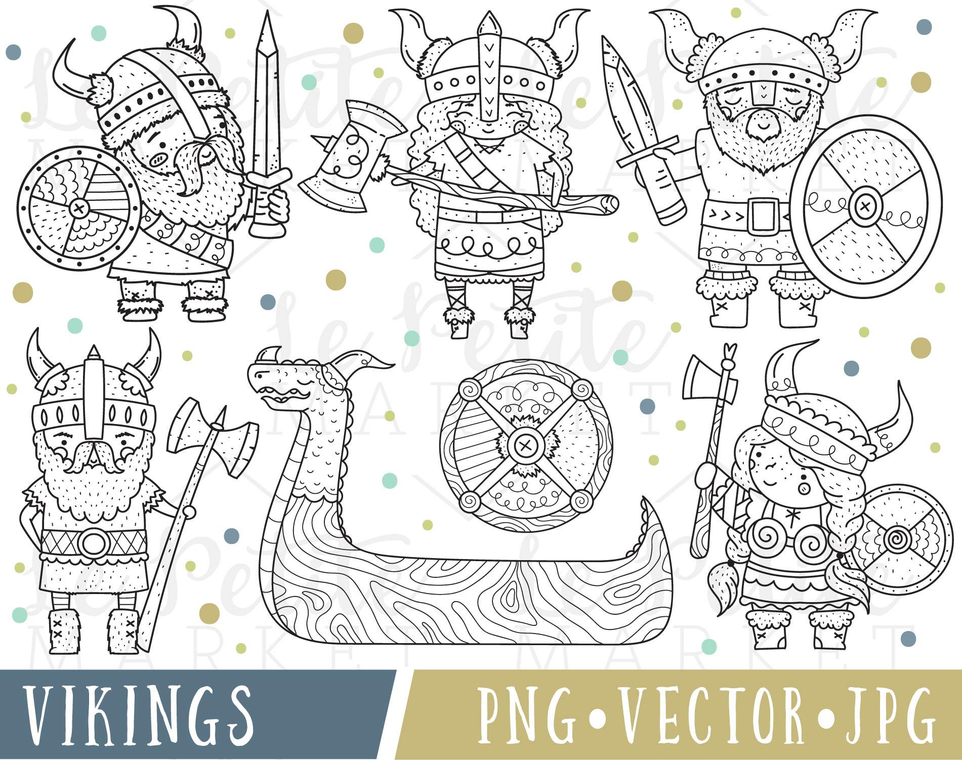 Viking Line Clipart Instant Download Digital Clip Art Images | Etsy UK