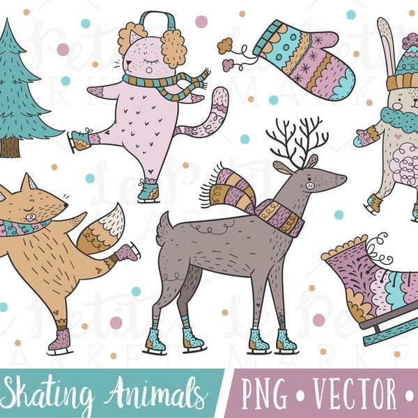 Ice Skating Clip Art - Etsy