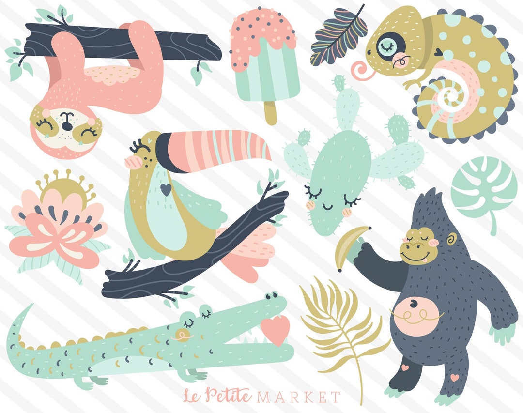 Tropical Clipart Images, Cute Tropical Animals Clip Art Graphics ...