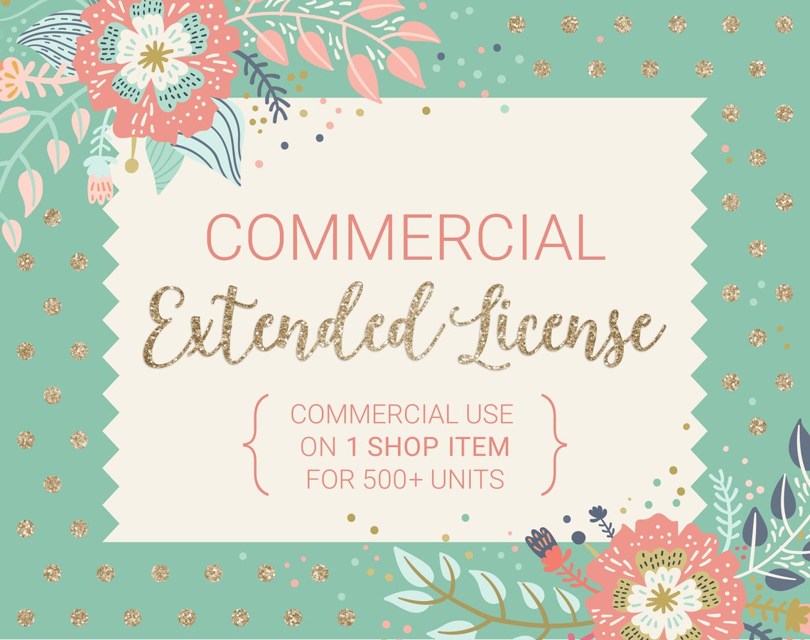 Commercial Use Extended License / for 1 Shop Item / Commercial Use for ...