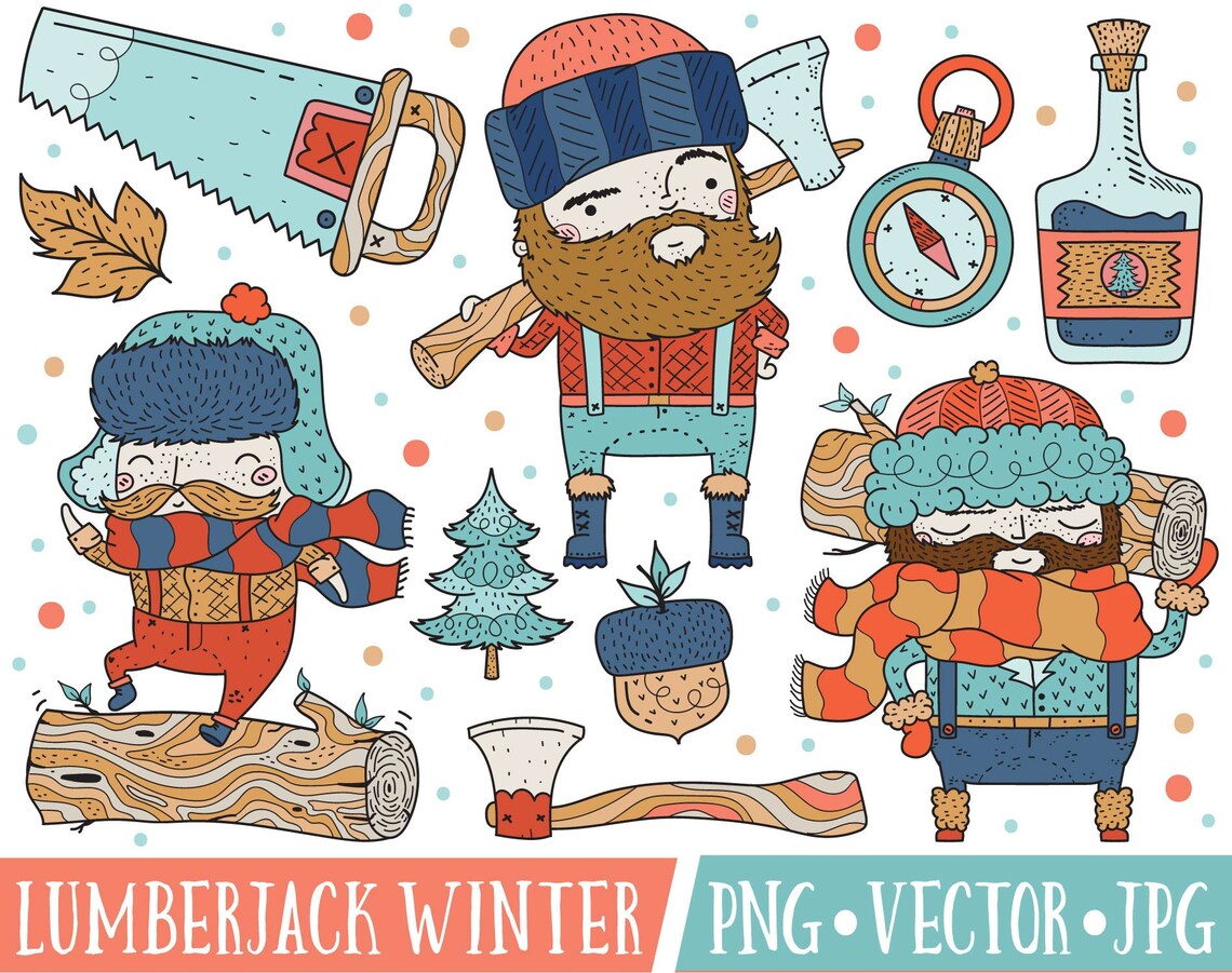 Winter Lumberjack Clipart Images, Lumberjack Clip Art, Holiday ...