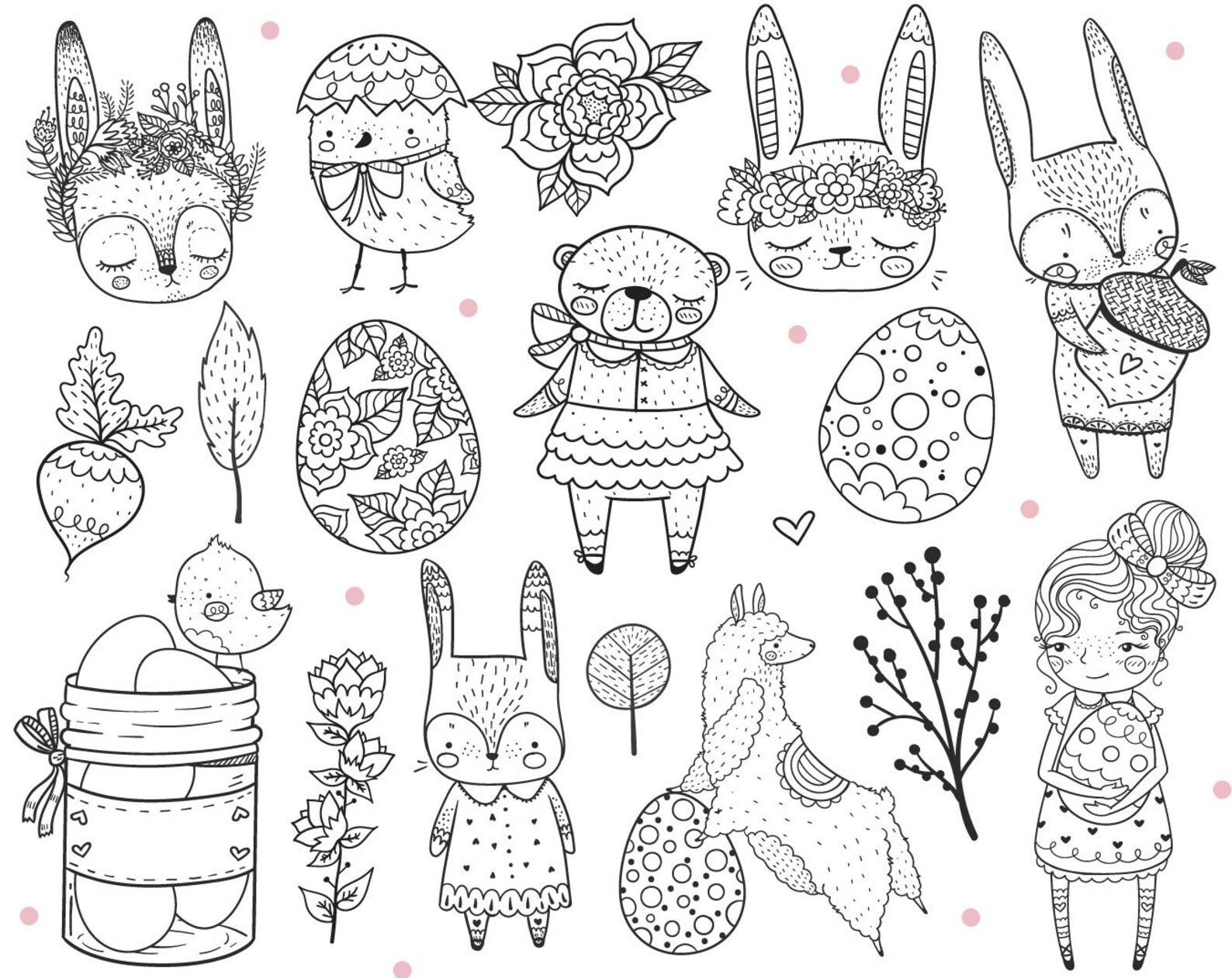 Easter Clipart Bundle Digital Instant Download Easter Bunny - Etsy