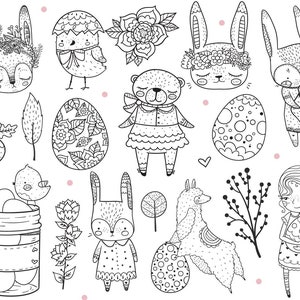 Easter Clipart Bundle Digital Instant Download, Easter Bunny Clip Art ...