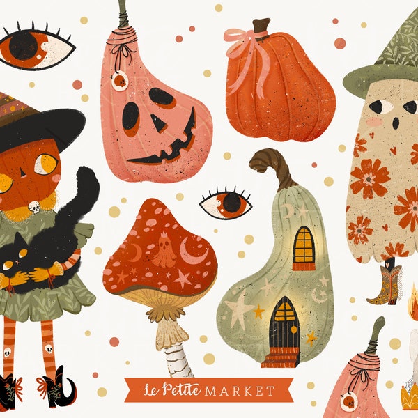 Country Halloween Clipart - Etsy