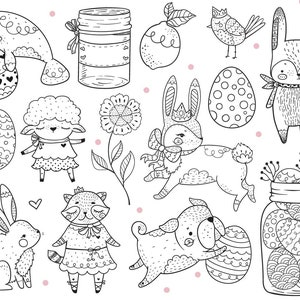 Easter Clipart Bundle Digital Instant Download, Easter Bunny Clip Art ...