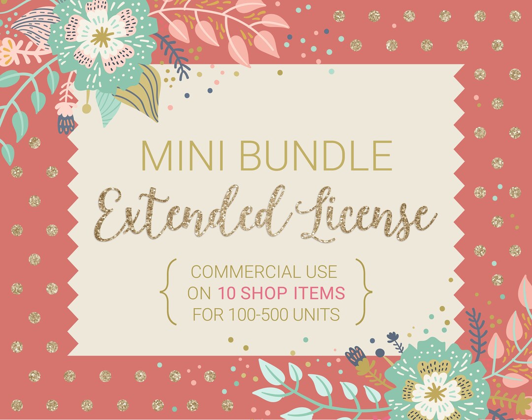 The Mini Extended License Bundle / for 10 Shop Items / Commercial Use ...