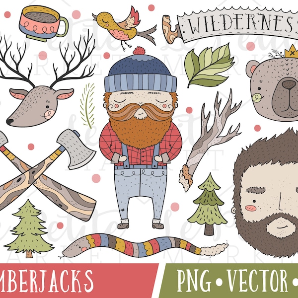 Lumberjack Clip Art - Etsy