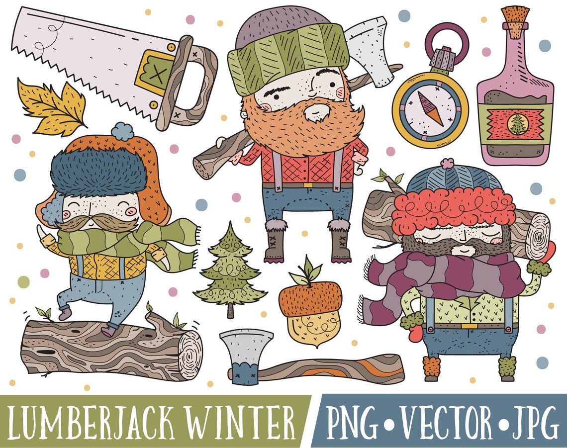 Winter Lumberjack Clipart Images, Lumberjack Clip Art, Holiday ...