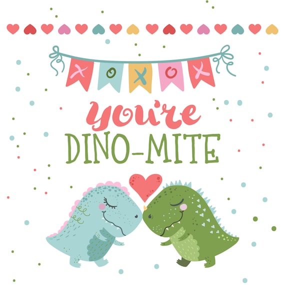 Valentines Day Dinosaur Clip Art
