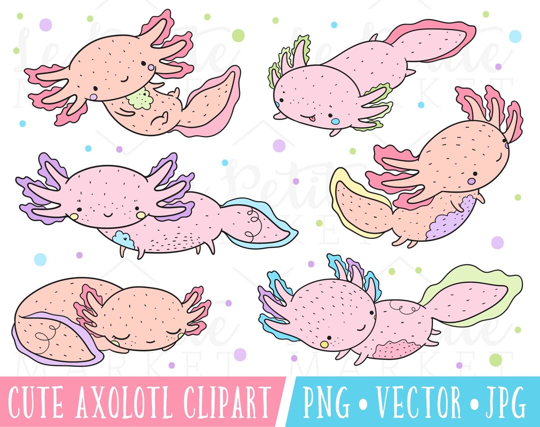 Cute Salamander Clipart, Cute Axolotl Clipart Images, Axolotl Clip Art ...