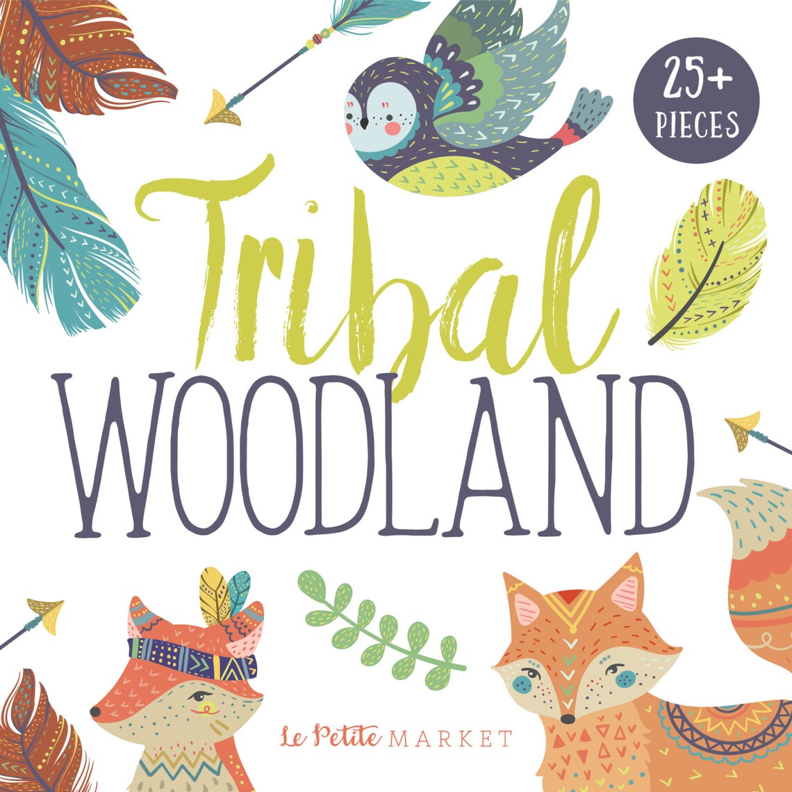 Hand Drawn Tribal Woodland Clip Art Tribal Animal Clip Art - Etsy