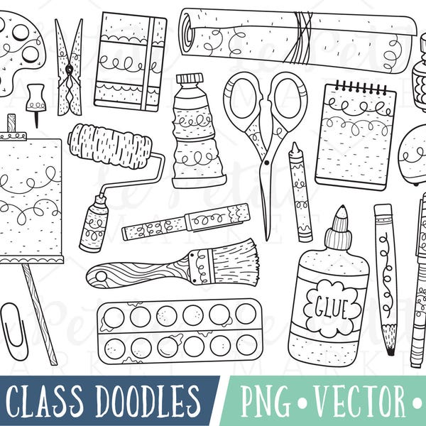 Doodle Clipart - Etsy
