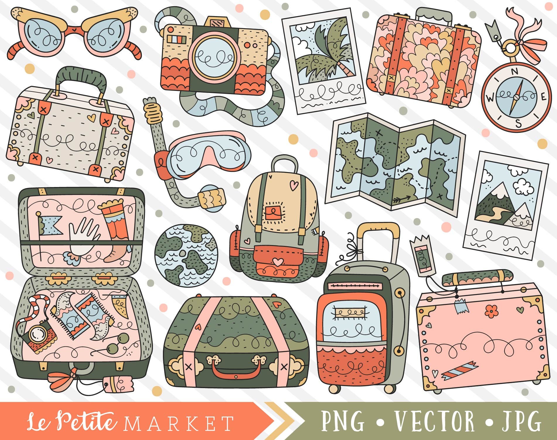 Vintage Travel Clip Art