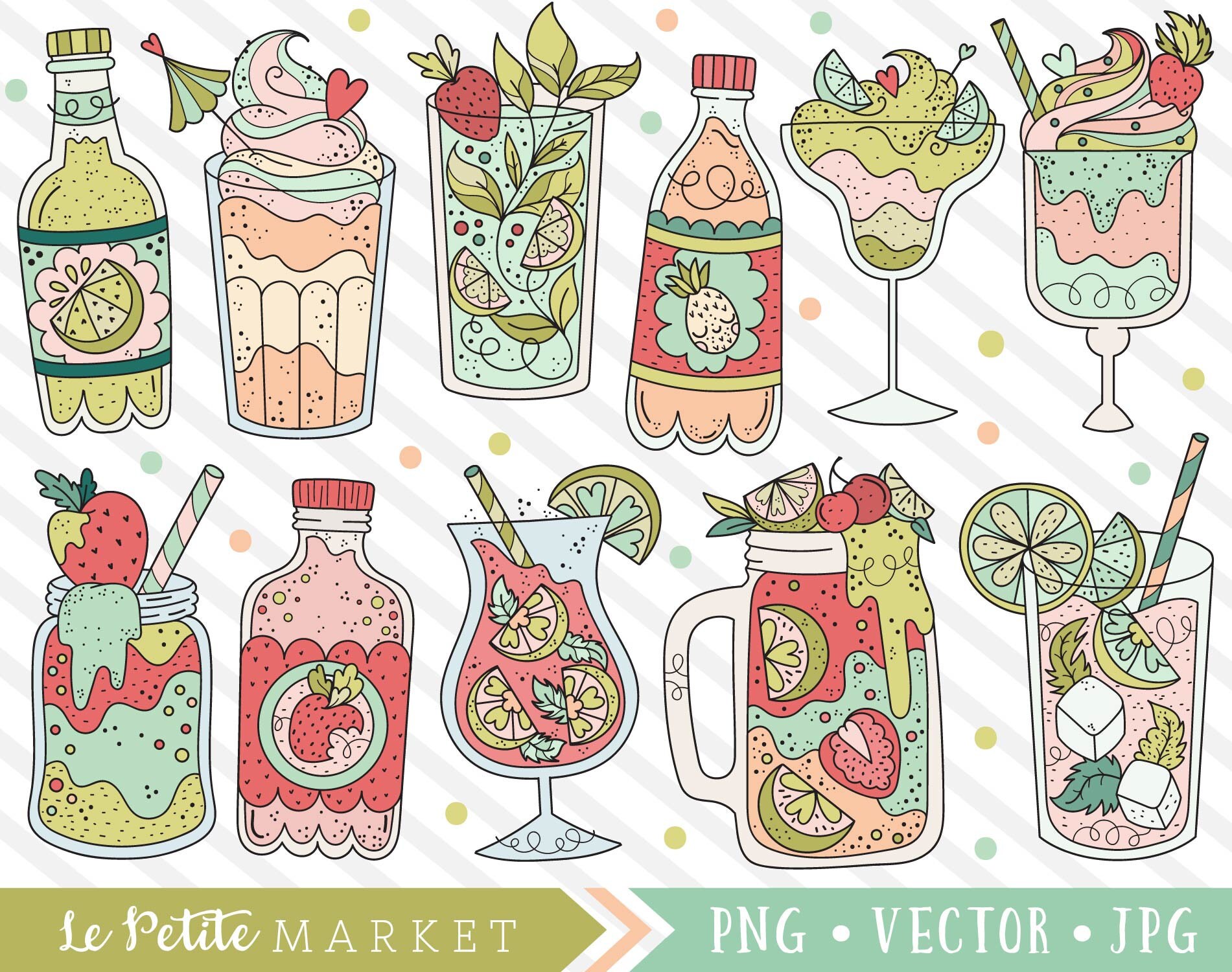 Summertime Drink Clip Art