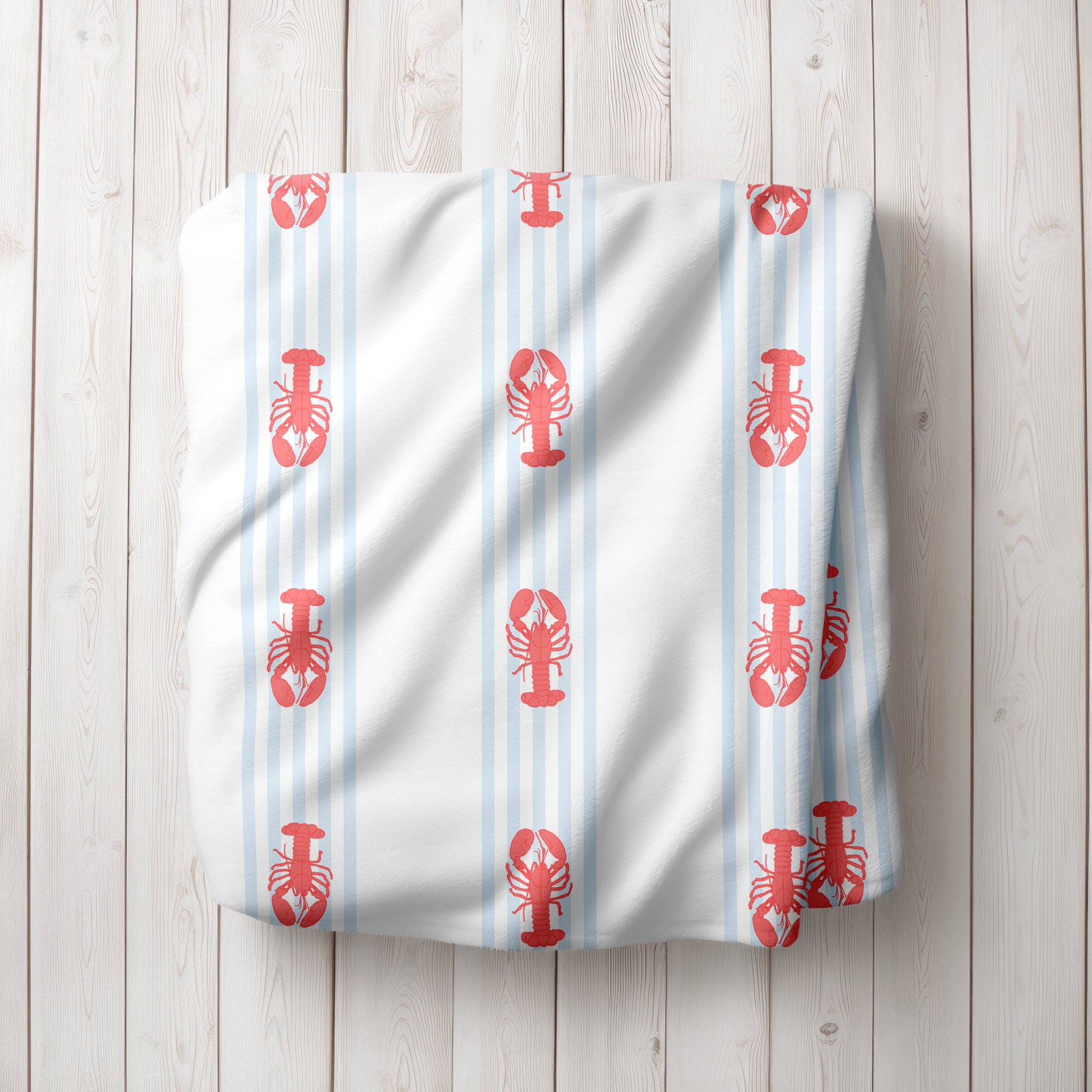 Lobster Blanket Preppy Throw Blanket Nautical Bedding Coastal Decor for ...