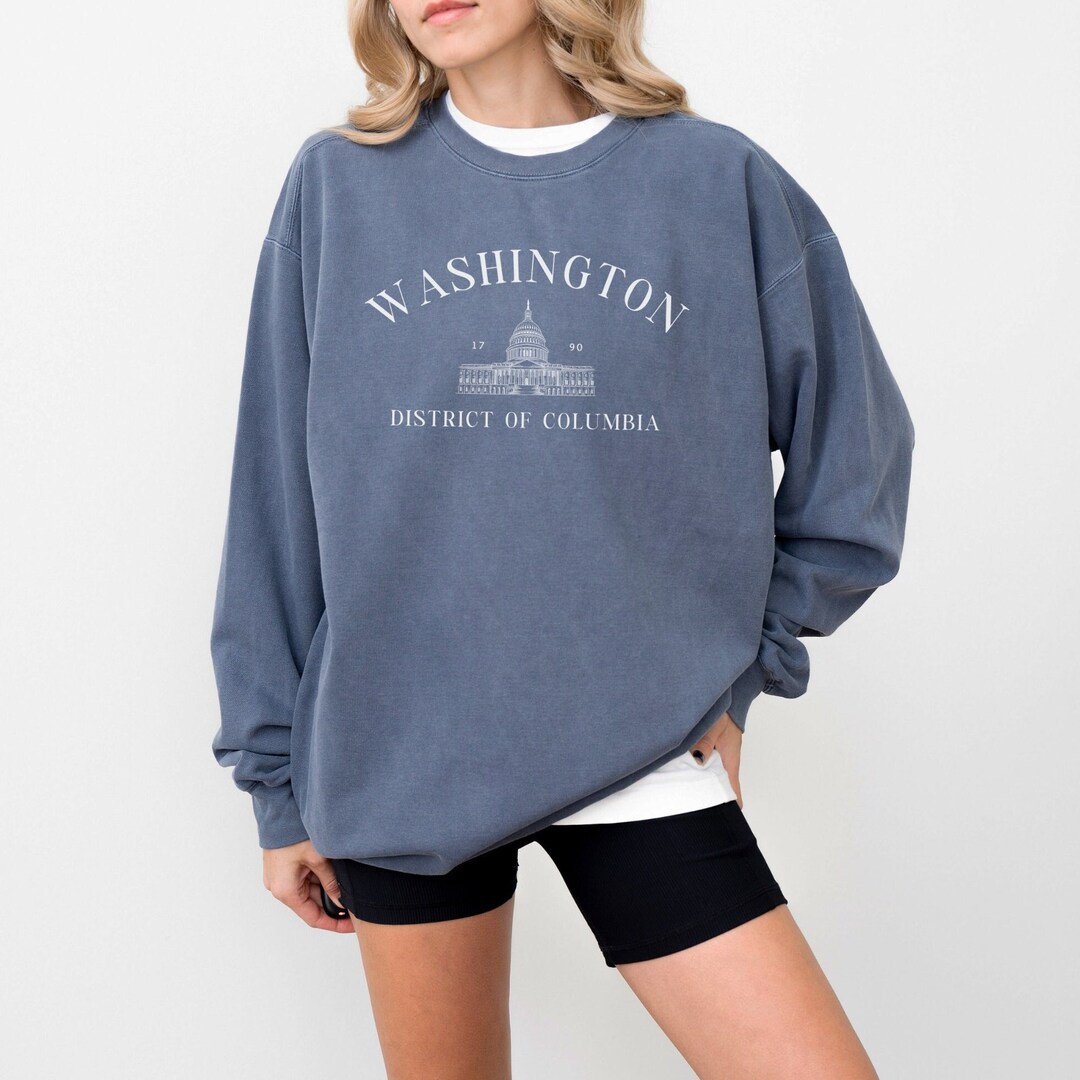 Washington DC Sweatshirt Comfort Colors D.C. Crewneck Washington DC ...