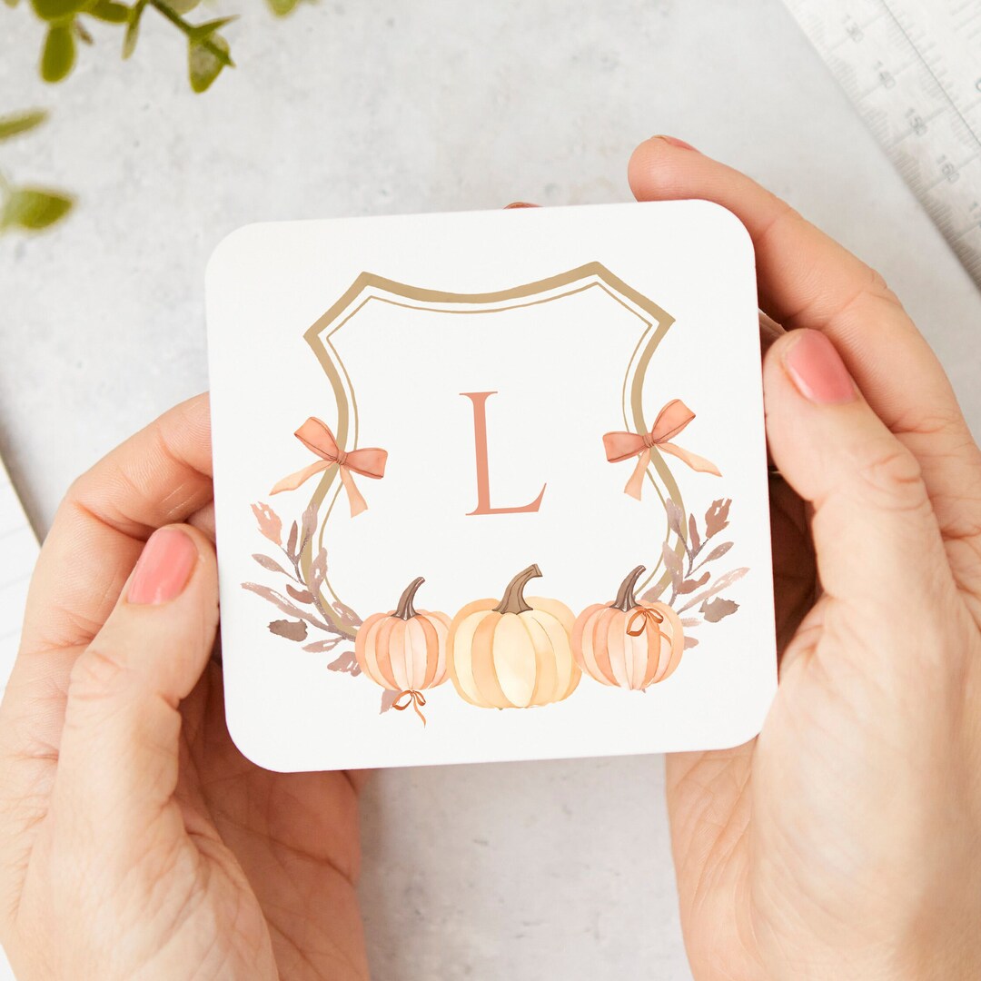 Fall Coasters for Fall Decorating Ideas Autumn Monogrammed Coaster Set ...
