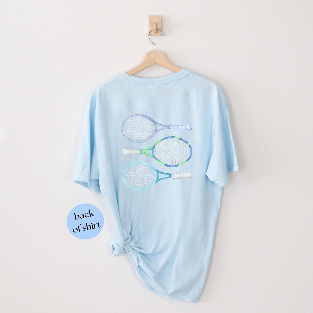 Preppy Tennis Rackets T-shirt: Comfort Colors Graphic Tee - Etsy