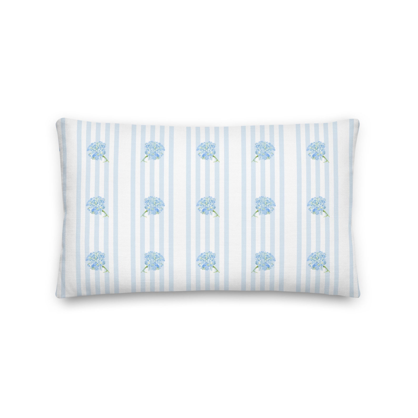 Hydrangea Pillow Blue Hydrangea Throw Pillow Grandmillennial Decor ...