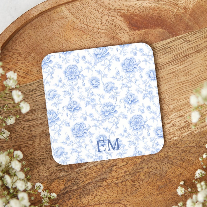 Blue Coaster Set - Etsy