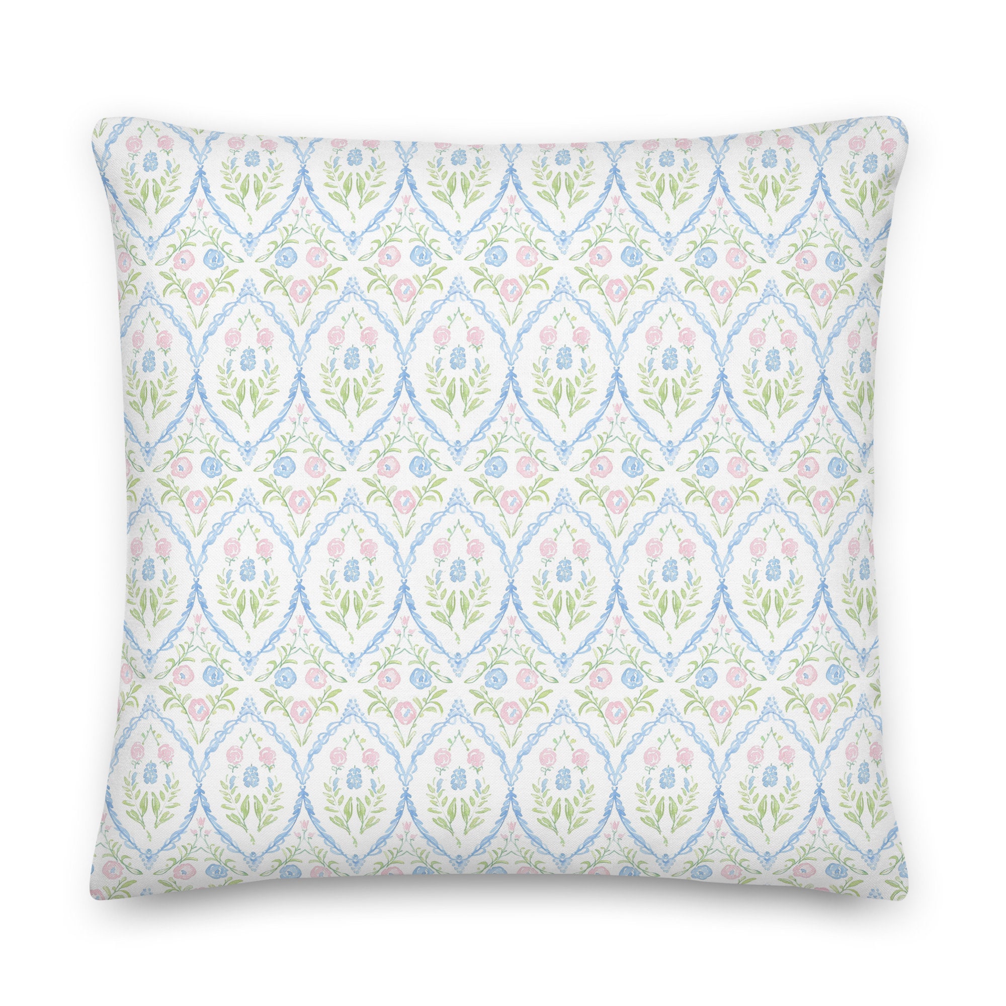 Floral Pastel Throw Pillow Preppy Girl Nursery Decor Grandmillennial ...