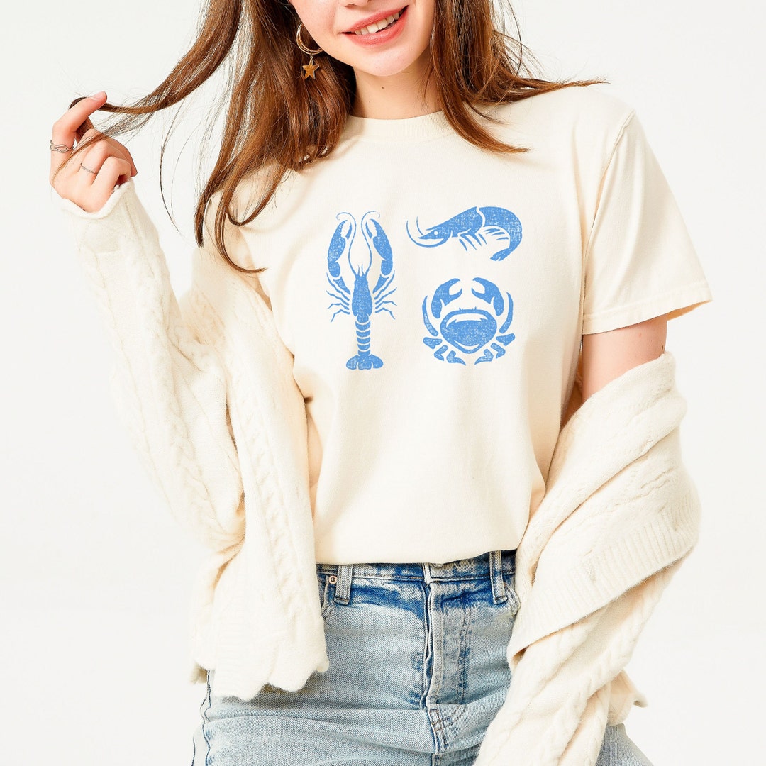 Lobster Shirt Maine Lobster Tshirt Beach Gift for Beach Bachelorette Crab T-shirt Lobster Preppy ...