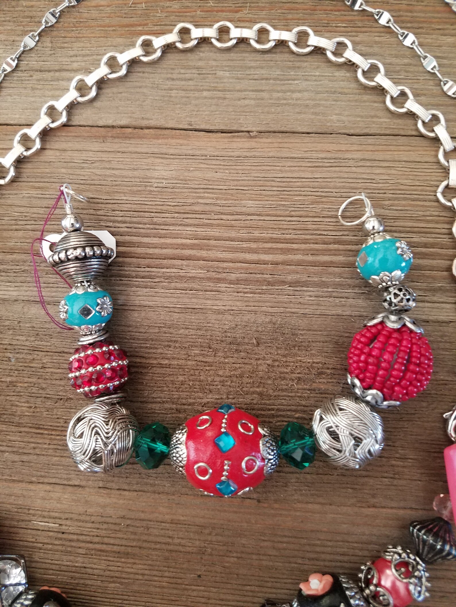 Convertible Beaded Necklaces Silver - Etsy