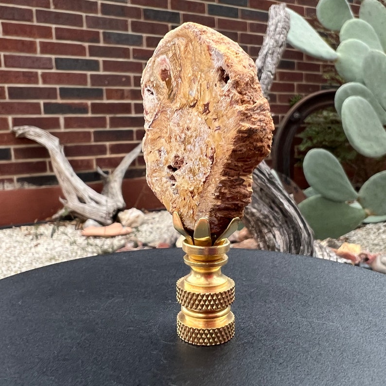 Natural Petrified Wood Fossil Lamp Finial: Rustic Southwest Style Decor ...