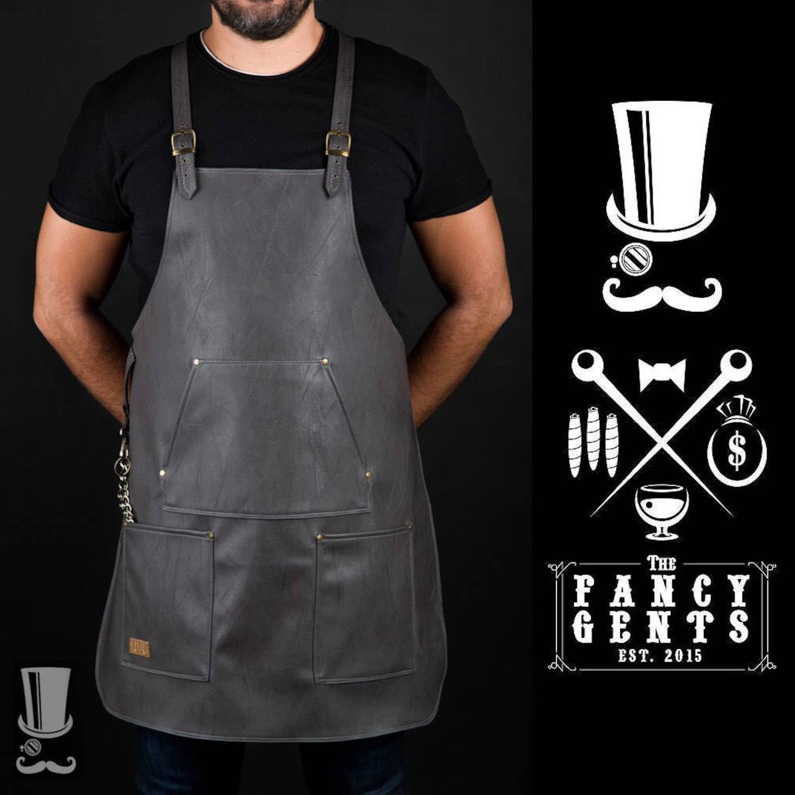 Gladiator Grey Apron - Etsy