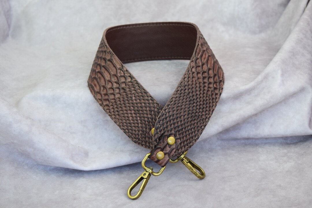 Anaconda Nutmeg Embossed Genuine Cowhide Leather Strap/cut-resistant ... Anaconda Nutmeg Embossed Genuine Cowhide Leather Strap/cut-resistant ...