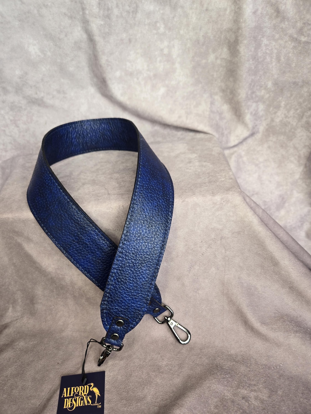 Blue Pebble Genuine Cowhide Leather Replacement Strap/cut-resistant ...