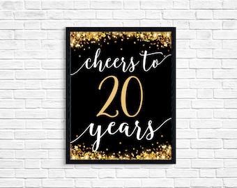 Cheers to 20 Years | Etsy