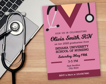 Lpn Nurse Graduation Invitation | Etsy