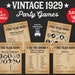 Vintage 1929 Birthday Party Games - Four Games - 95th Birthday Party ...