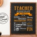 Editable Teacher Assistant Chalkboard Sign - Digital Printable ...
