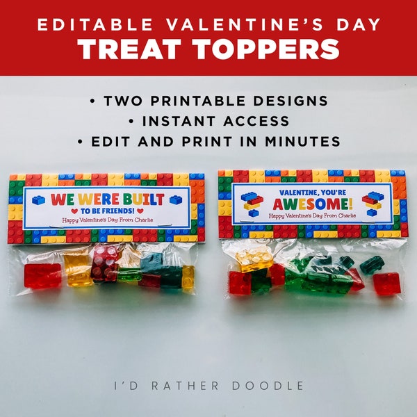 Valentines Building Blocks - Etsy