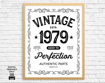 1979 Birthday Sign | Etsy