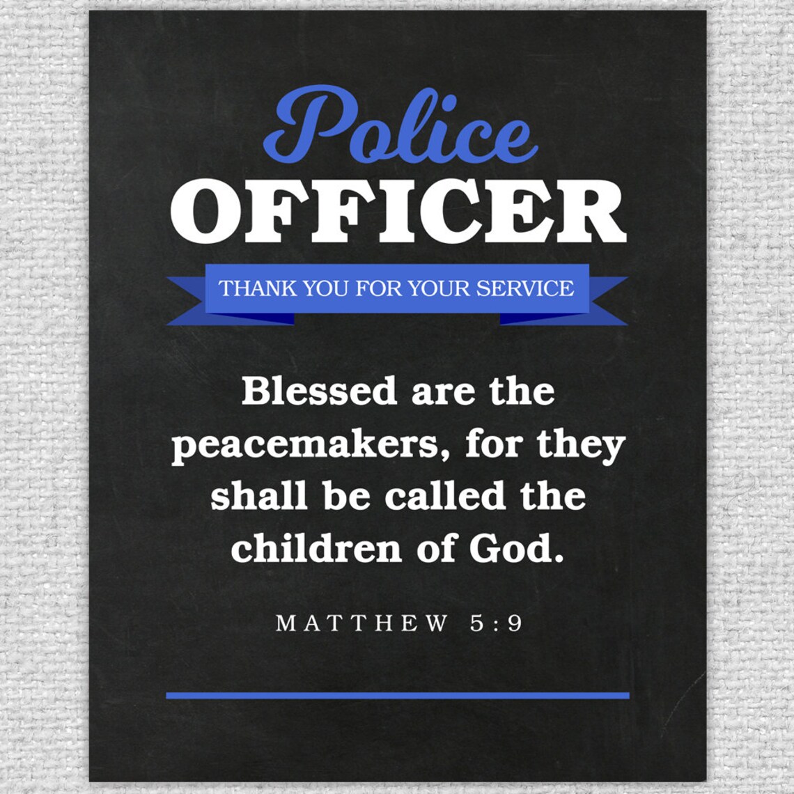 Police Officer Gift Printable Police Officer Chalkboard Sign - Etsy