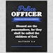 Police Officer Gift Printable Police Officer Chalkboard Sign Blessed ...
